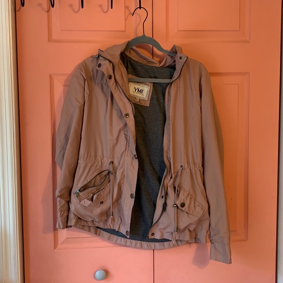 YMI | Jackets & Coats | Blush Pink Rain Jacket | Poshmark